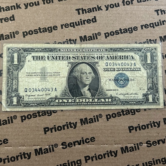 Other | 1957 A Blue Seal Silver Certificate One Dollar Bill 3440043 ...
